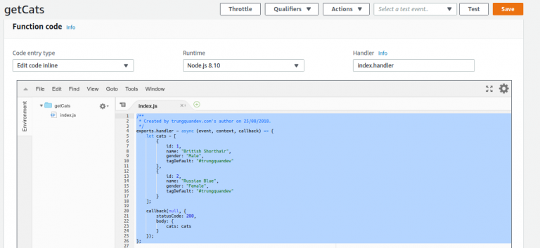 Xây Dựng Một Rest Api Với Nodejs Lambda Và Api Gateway Sử Dụng Aws Web